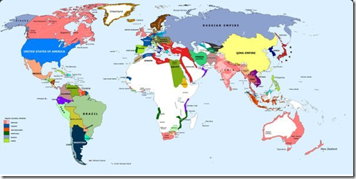 Political map of the world in 1859 | Utopia, you are standing in it!